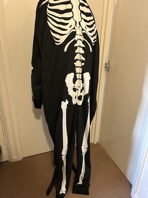 One Piece Adult Skeleton Pyjama Dress Fancy Dress for Party XL, with ...