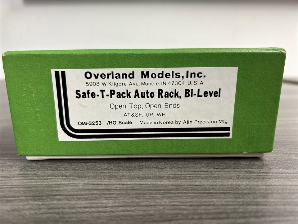 Overland Models HO Brass OMI-3253 Safe-T-Pack Auto Rack Santa Fe #70000 ...