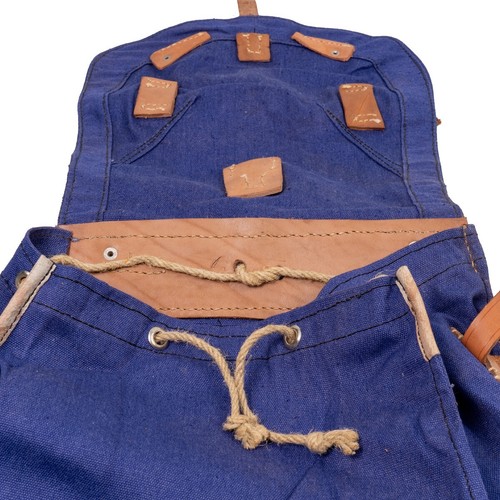 Original Romanian Army Canvas Rucksack - Blue-Adjustable- Military ...