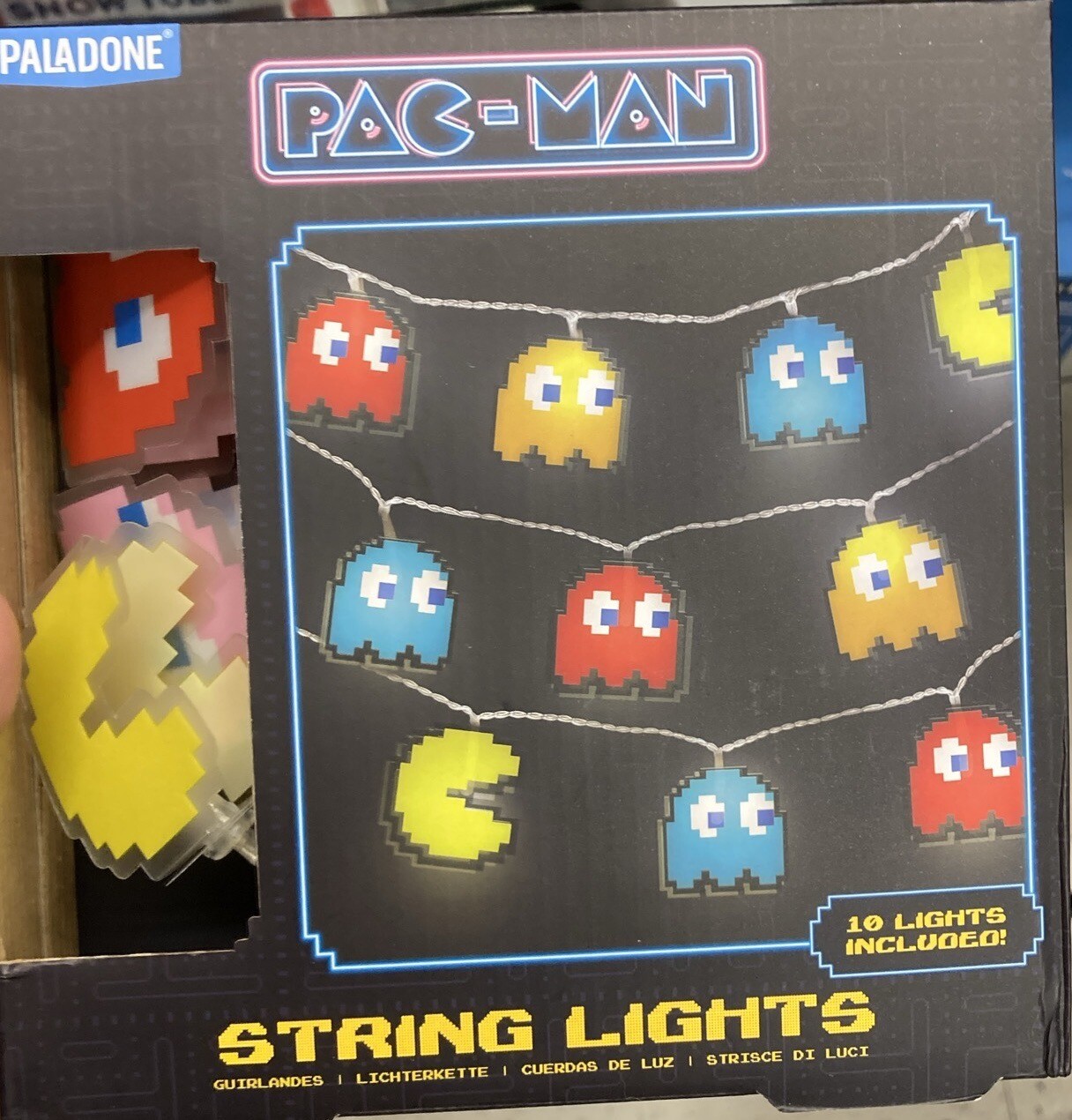 PAC MAN String Lights-Paladone 10 Lights Included Battery Operated New ...