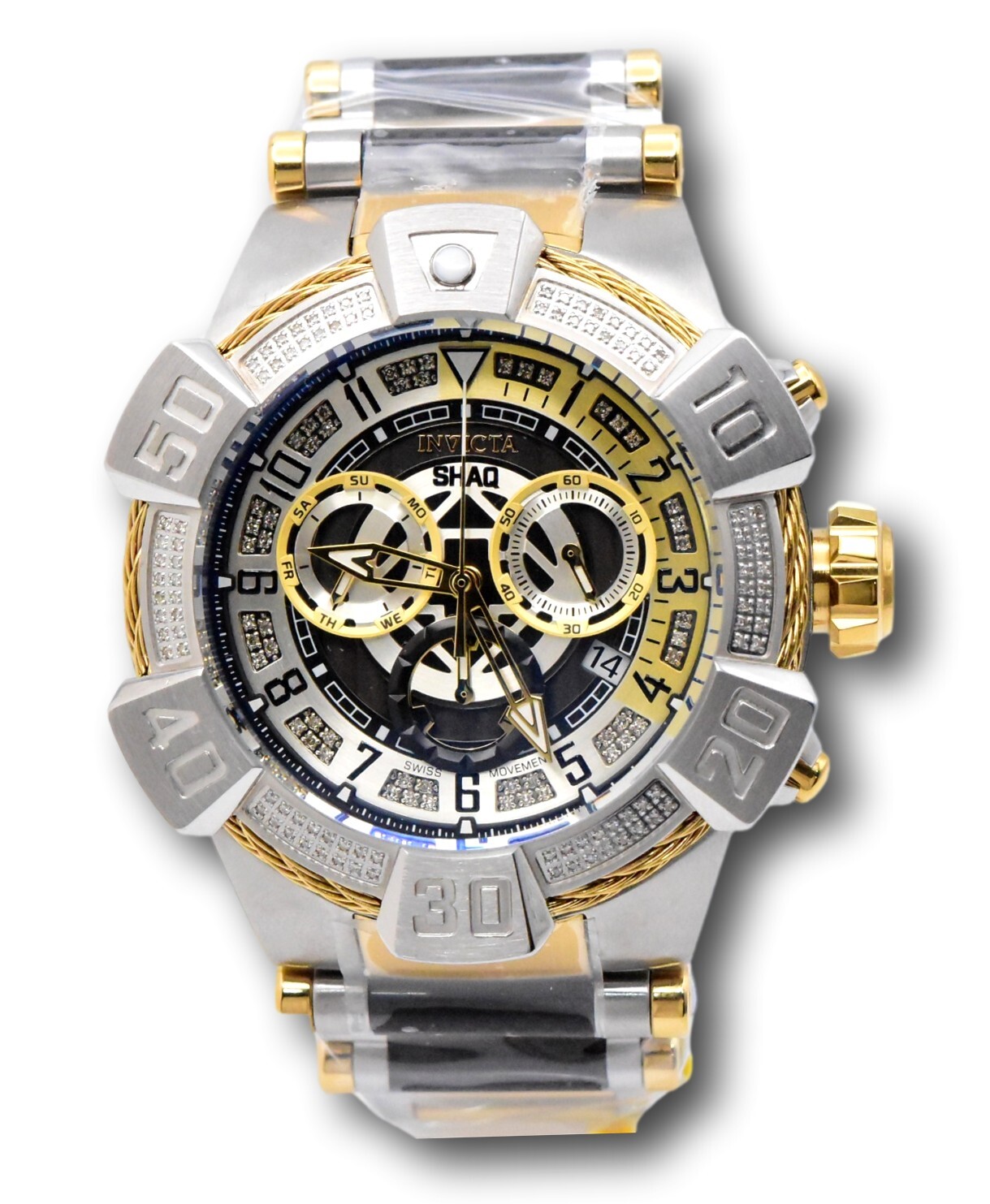 Invicta SHAQ Diamond Men's 52mm .62 CTW Diamonds Swiss Chrono Watch ...