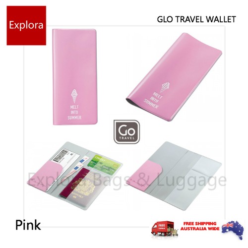 Go Travel GLO TRAVEL WALLET -- FUN, BRIGHT DOCUMENT ORGANISER -Pink | eBay