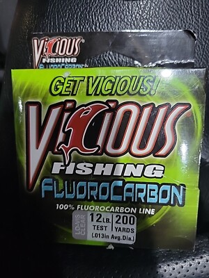 Vicious 200 Yard 12 Pound Test Fluorocarbon Fishing Line | eBay