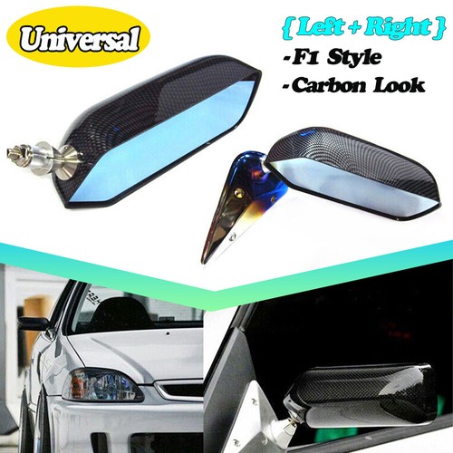 Racing Car Adjustment Retro Universal F1 Style Rear View Mirrors Carbon ...