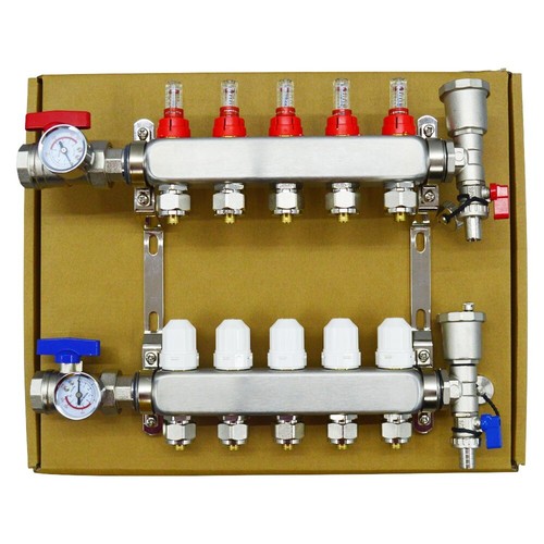 5 Branches Temperature Control Stainless Steel Geothermal Water ...