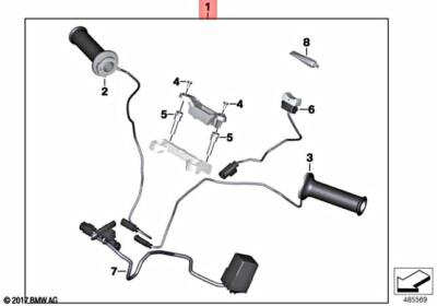 New Genuine BMW Heated Grip Set - G310GS [2020-] / G310R [2020 ...