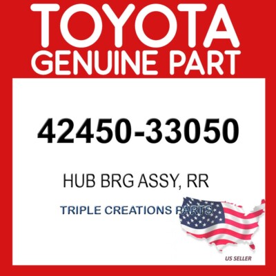 Toyota Genuine 4245033050 Hub & Bearing Assy Rear Axle RH 42450-33050 ...