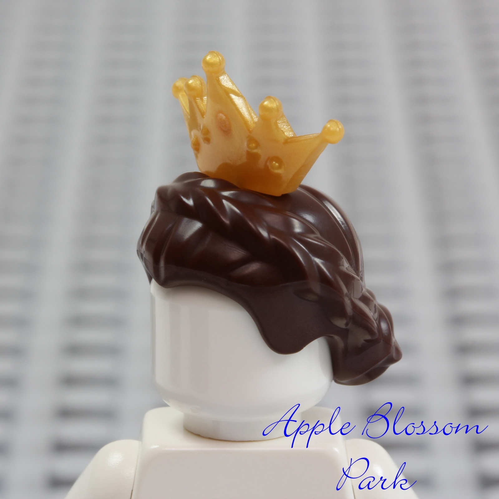 NEW Lego Female Princess Minifig DARK BROWN QUEEN HAIR -Braid w/Gold ...