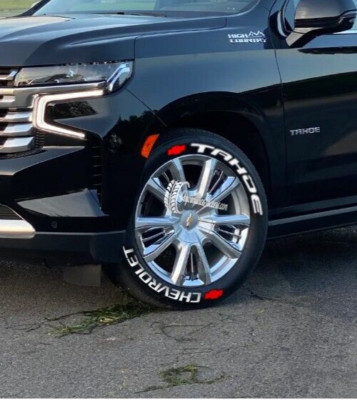 Chevy Tahoe 2.00" Permanent Tire Lettering Stickers Set of 2 | 16"-22 ...