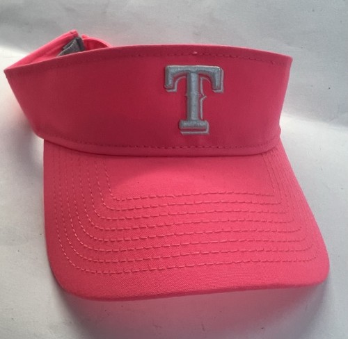 New Era Golf Strapback Visor Hat Cap Womens Hot Pink Texas Rangers ...