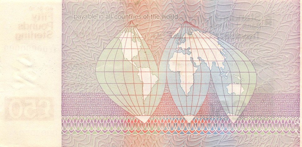 UK / Travellers Cheque 50 Pounds ND. 1970 Specimen Uncirculated ...