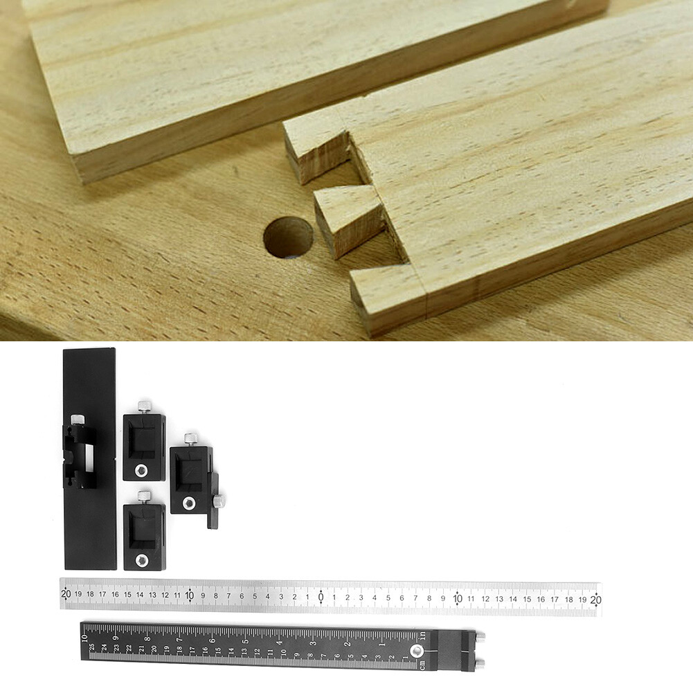 Dowel Jig Wood Hole Punching Drilling Guide Locator Positioning Ruler ...