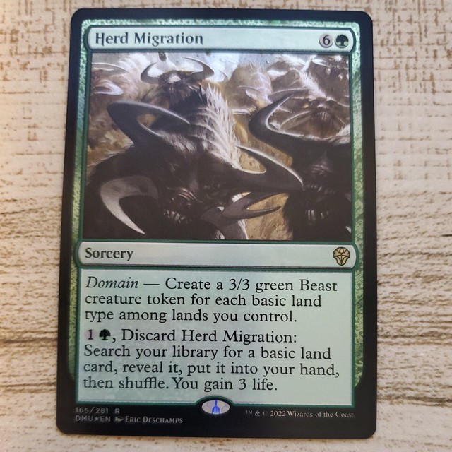 MTG Herd Migration Dominaria United 165/281 Foil Promo for sale online ...