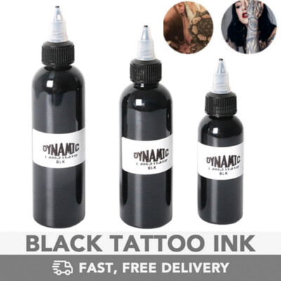 30-120ML Black Tattoo Ink Non Toxic Pigment Professional DIY Tattoo ...