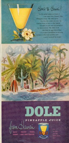 Vintage Color Magazine Advertisement Ad Dole Pineapple Juice Hawaii ...