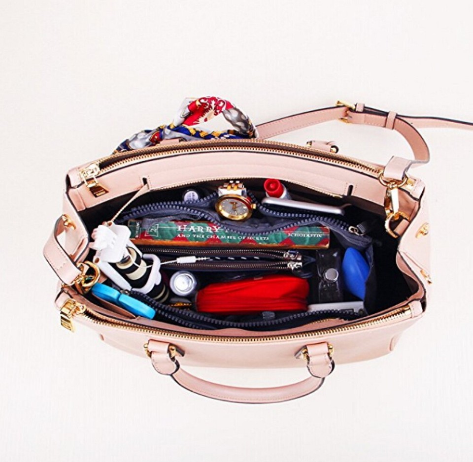 Women’s Travel Handbag Organizer Insert – Multi-Pocket Tote Purse Liner ...