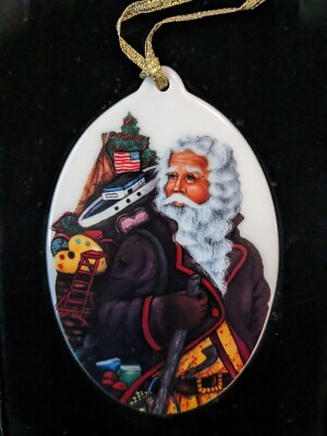 Vintage 2001 Pipkas Christmas Ornament Door County Santa Design 40012 ...