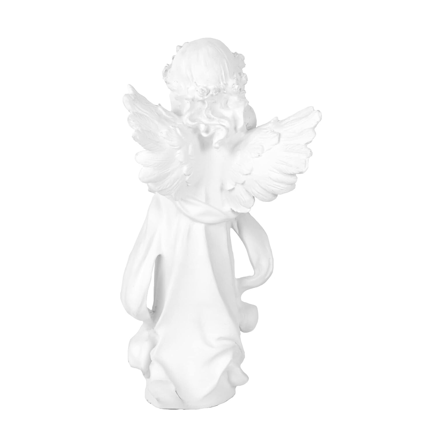 White Praying Angel Statue with Wings Sculpture Showpiece Figurine Gift ...
