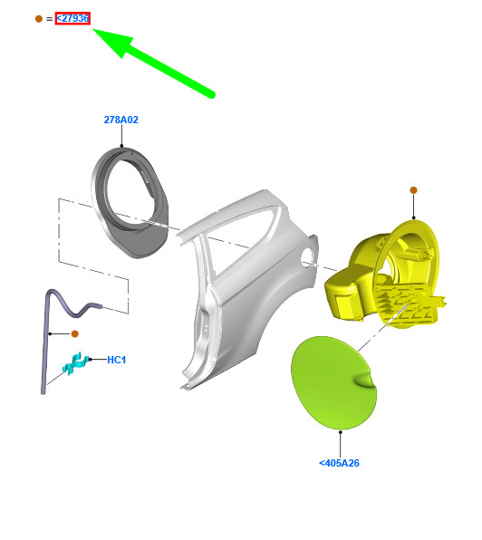 FORD FIESTA MK6 FUEL TANK FILLER PIPE HOUSING 8A61-A27936-AN 1783014 ...