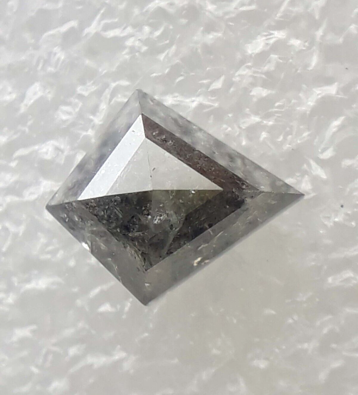 0.75 Ct, Natural Salt and Pepper Loose Diamond.Kite Shape Rustic ...
