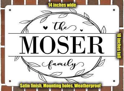 Moser Family Decorative Metal Door or Wall Plaque (Style 1) | eBay