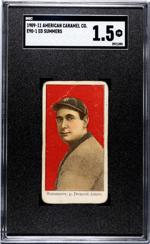 1909 E90-1 ED SUMMERS NNO FAIR AMERICAN CARAMEL SGC 1.5 BASEBALL ...