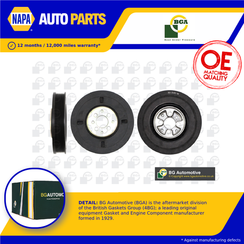 Crankshaft Pulley (TVD) DP0204 BGA Torsional Vibration Damper ...