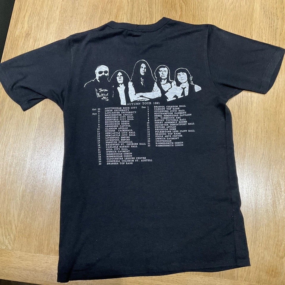 Vintage Ian Gillan Men’s Printed Double Trouble 1981 T-Shirt Size ...