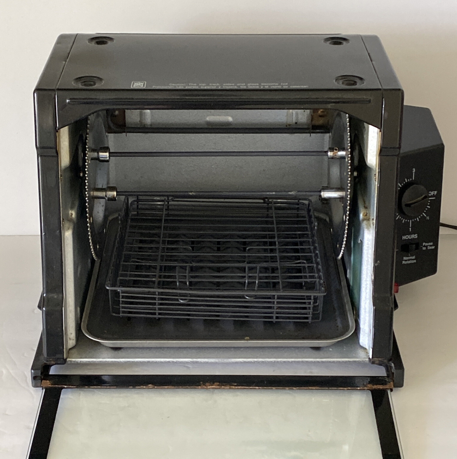 Ronco Jr. Showtime Rotisserie & BBQ Oven Black Model 2500 with Heat ...