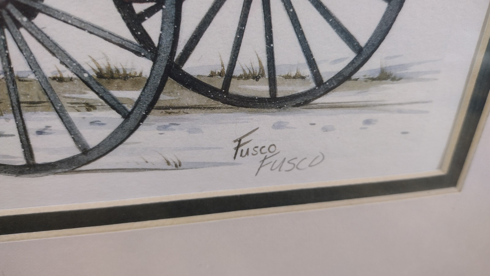 Don Fusco Amish Buggy Framed Picture,snow,farm,26x20! | eBay