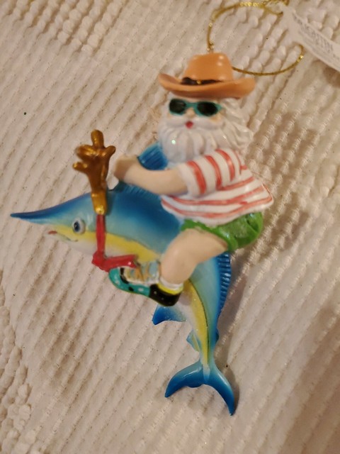 Santa Riding Dolphin with Antlers Ornament ~ NWT ~ Gorgeous | eBay