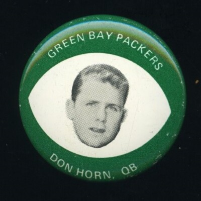 1969 Mrs. Drenk Potato Chips Green Bay Packers Pin Football Don Horn ...