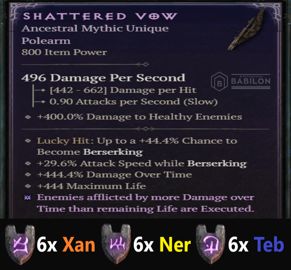 SEASON 10 DIABLO 4 Mythic Uniqes Rune Set &All Runes PC PS4 PS5 XBOX ...