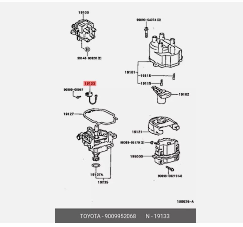 TOYOTA Genuine OEM COROLLA CELICA CRESSIDA Distributor Condenser 90099 ...
