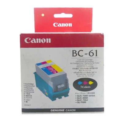 Original Canon Inkjet Print Head Cartridge BC-61 Color for BJC 7000 ...