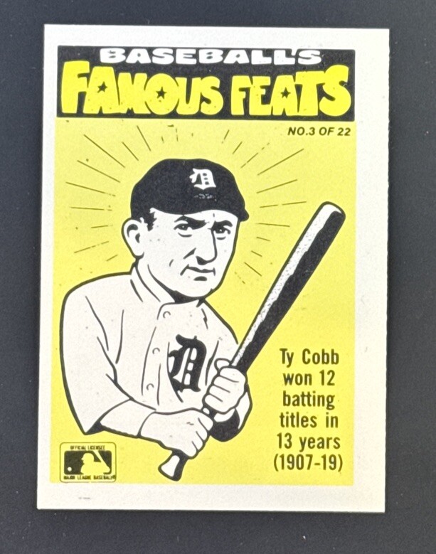1986 Fleer Pittsburgh Pirates Sticker Card #3 Ty Cobb Back | eBay