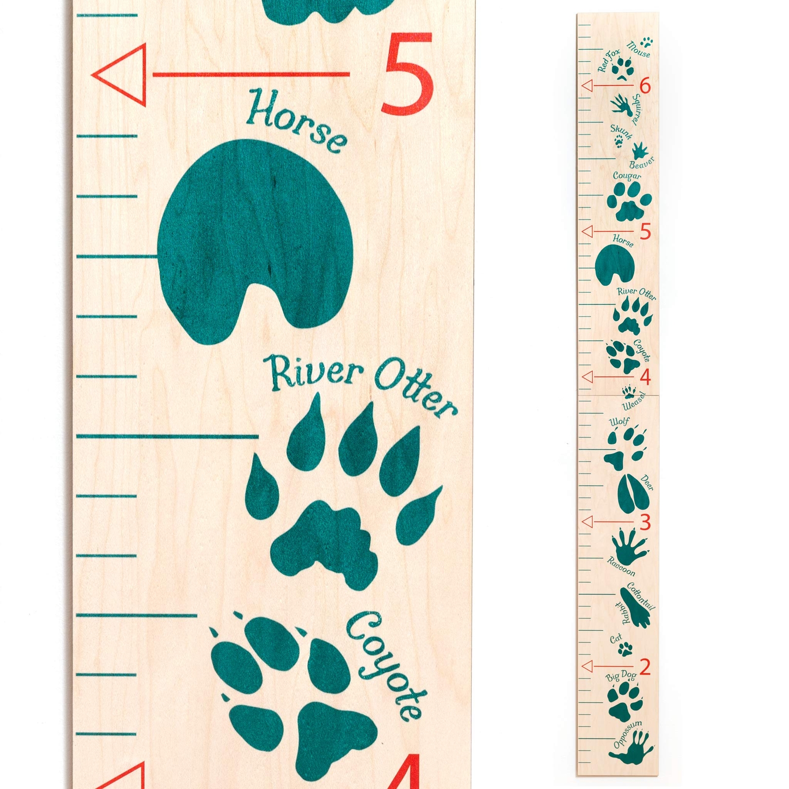 Headwaters Studio Wooden Ruler Growth Chart For Kids, Boys And Girls ...