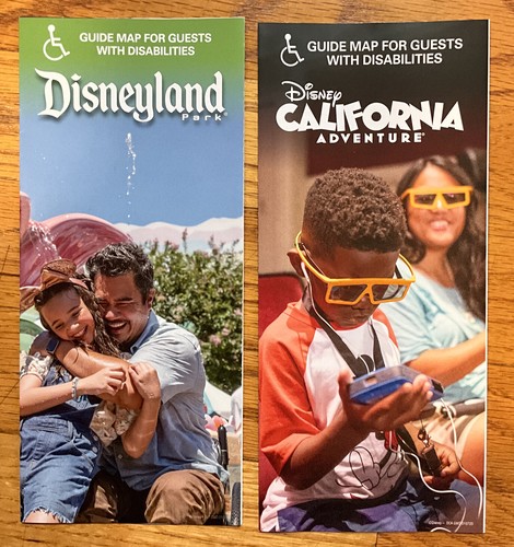 Disneyland DCA Park Guidemap Guide Map 2025 Disabilities Wheelchair ...