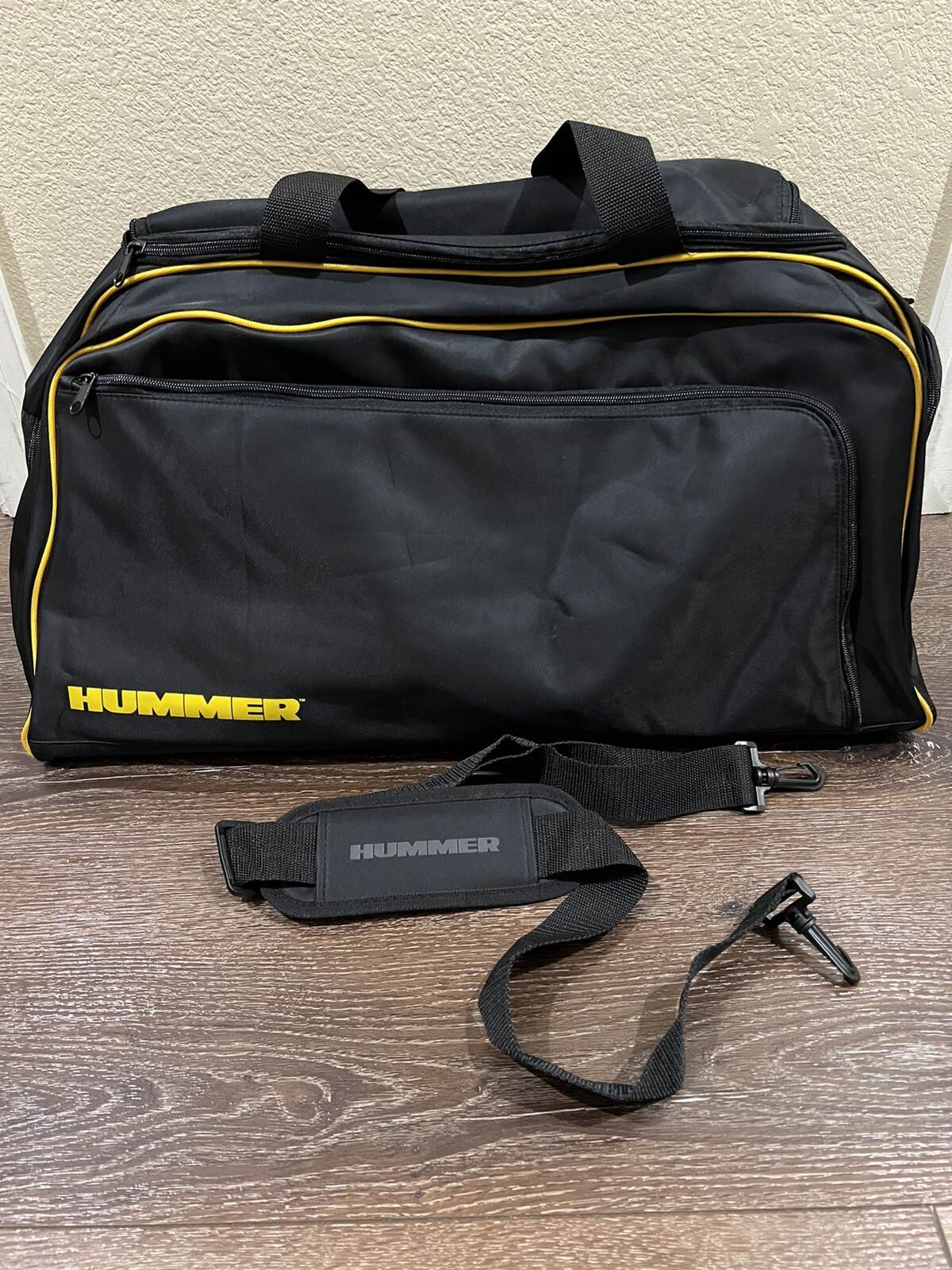 HUMMER travel / duffle large bag black and yellow - Gem
