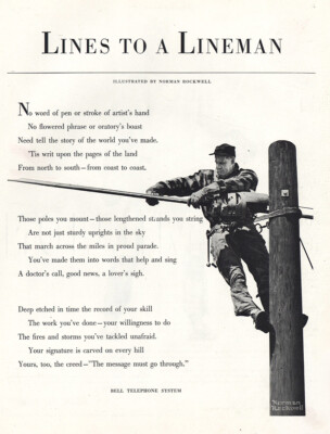 1953 Bell Telephone: Lines To Lineman Vintage Print Ad | eBay