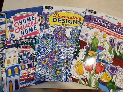 3 Books KAPPA ADULT COLORING BOOKS ~DESIGNER SERIES | eBay