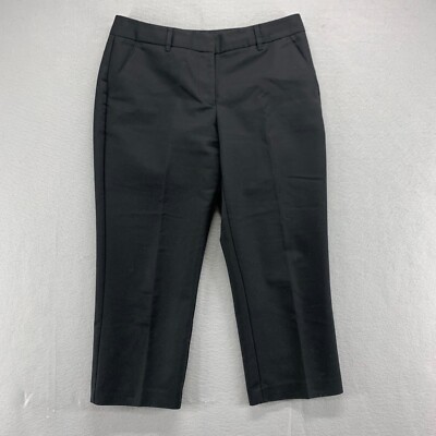 Maurices Pants Womens 6 Black Stretch Flat Front Capri Pocket Capris ...