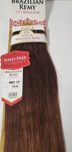 100% human hair weave; Saga Brazilian Remy Yaky; straight; weft; sew-in ...