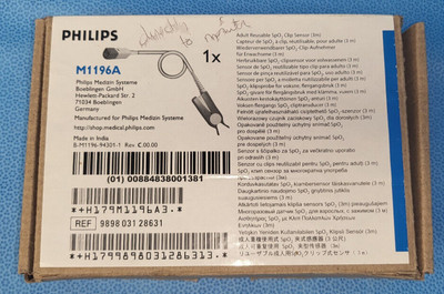 Philips Adult Reusable Clip Sensor 3(m) M1196A | eBay