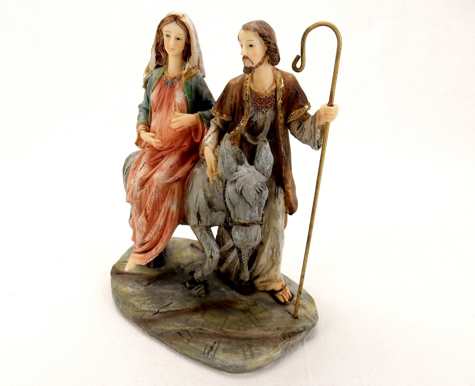 3D Resin Figurine, Mary & Joseph Traveling To Bethlehem, Las Posadas ...