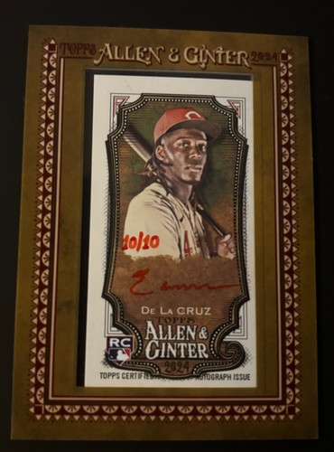 2024 Topps Allen & Ginter #MA-ED Mini Elly De La Cruz RC Auto Numbered ...