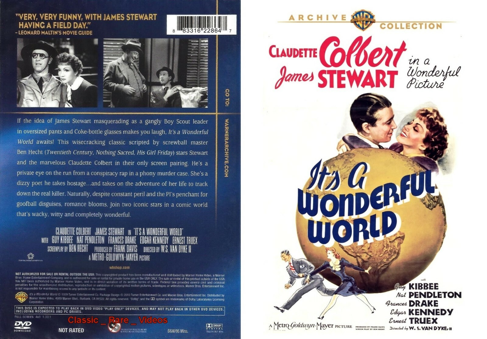 It's a Wonderful World ~ DVD ~ Claudette Colbert (1939) 883316228647| eBay