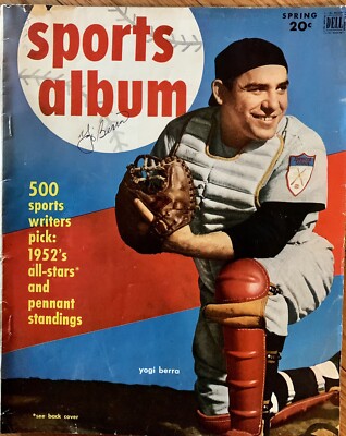 Yogi Berra - Signed - 1952 Sports Album Magazine - New York Yankees ...