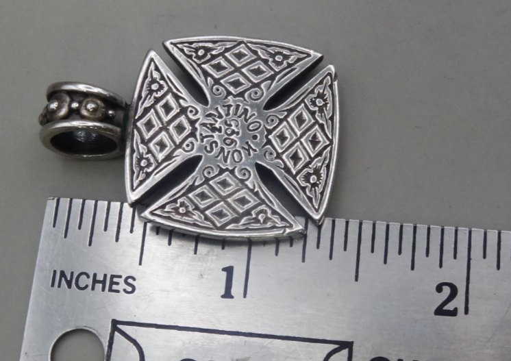 kONSTANTINO Sterling Silver & Bronze Maltese Cross Pendant STKJ297-300 ...