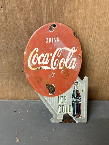 Vintage Porcelain Sign Soda Coca Cola Shop General Store Antique ...